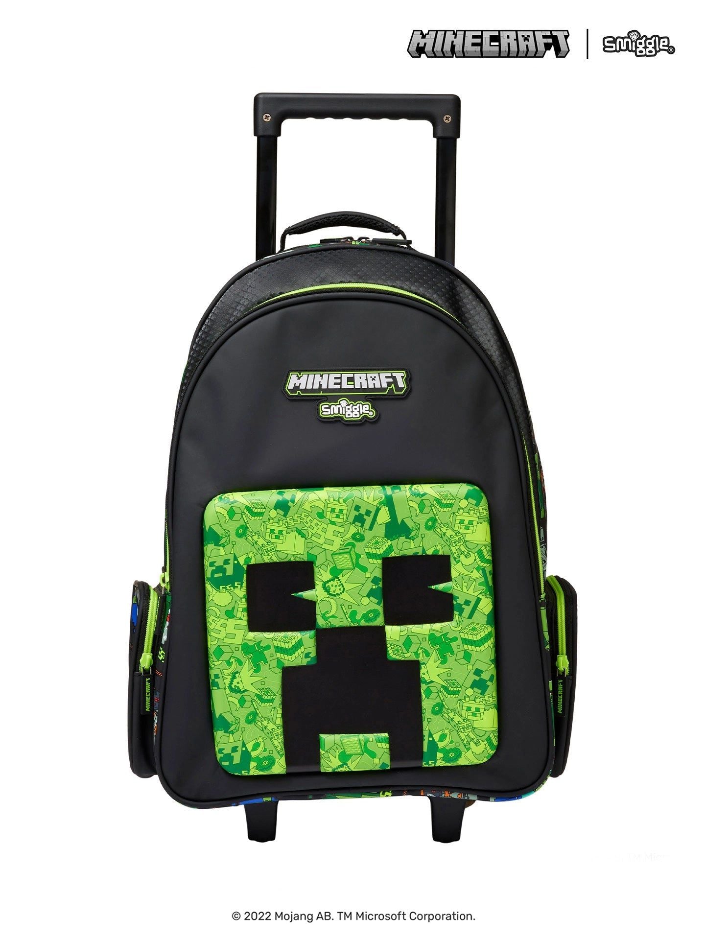 Smiggle - Minecraft Pull-along Light-up Wheeled Bag - Dinossi
